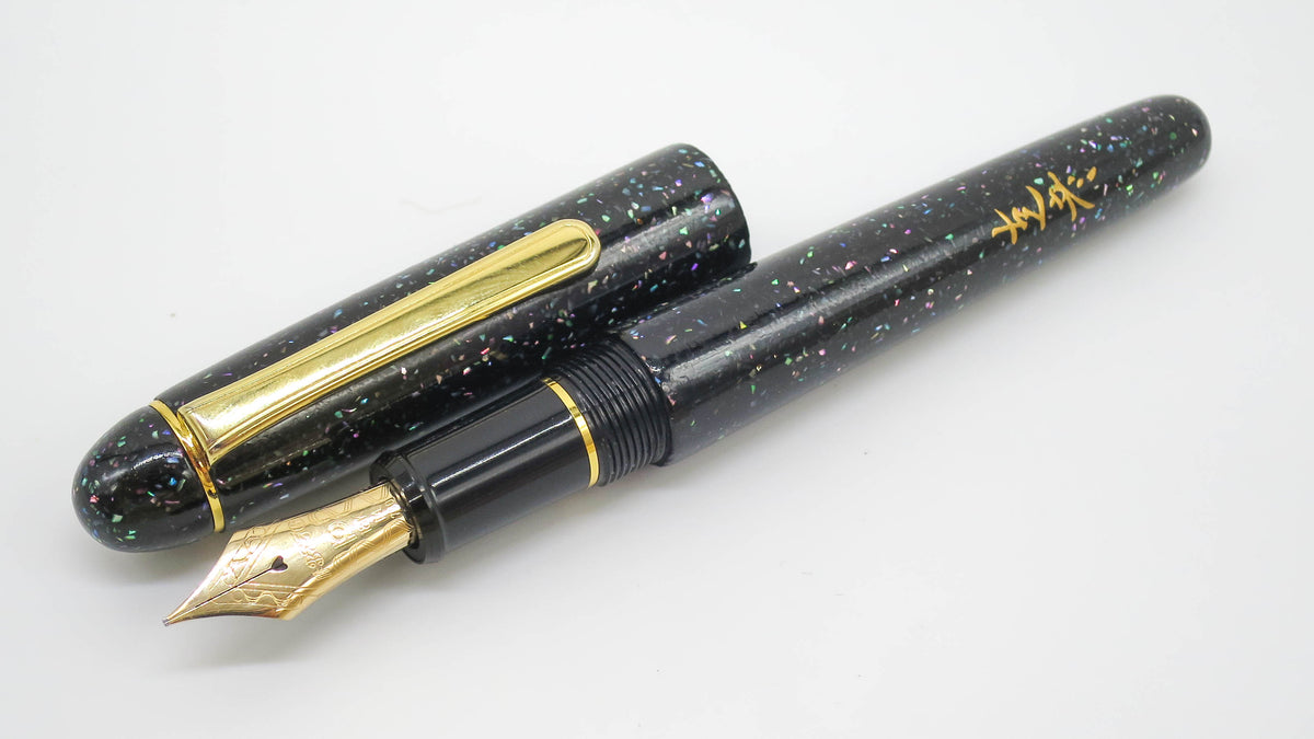 Platinum #3776 Urushi Raden Galaxy Starlight Fountain Pen - 18k Cursiv– Grand Vision Pens