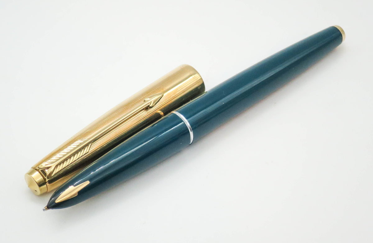 Vintage Parker 61 Custom Aerometric Filled Fountain Pen 14k Medium Nib ...